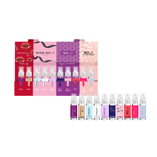 ⁠SO…? Iconic Bestsellers Mini Discovery Perfume Set 10 x 5ml – So ...